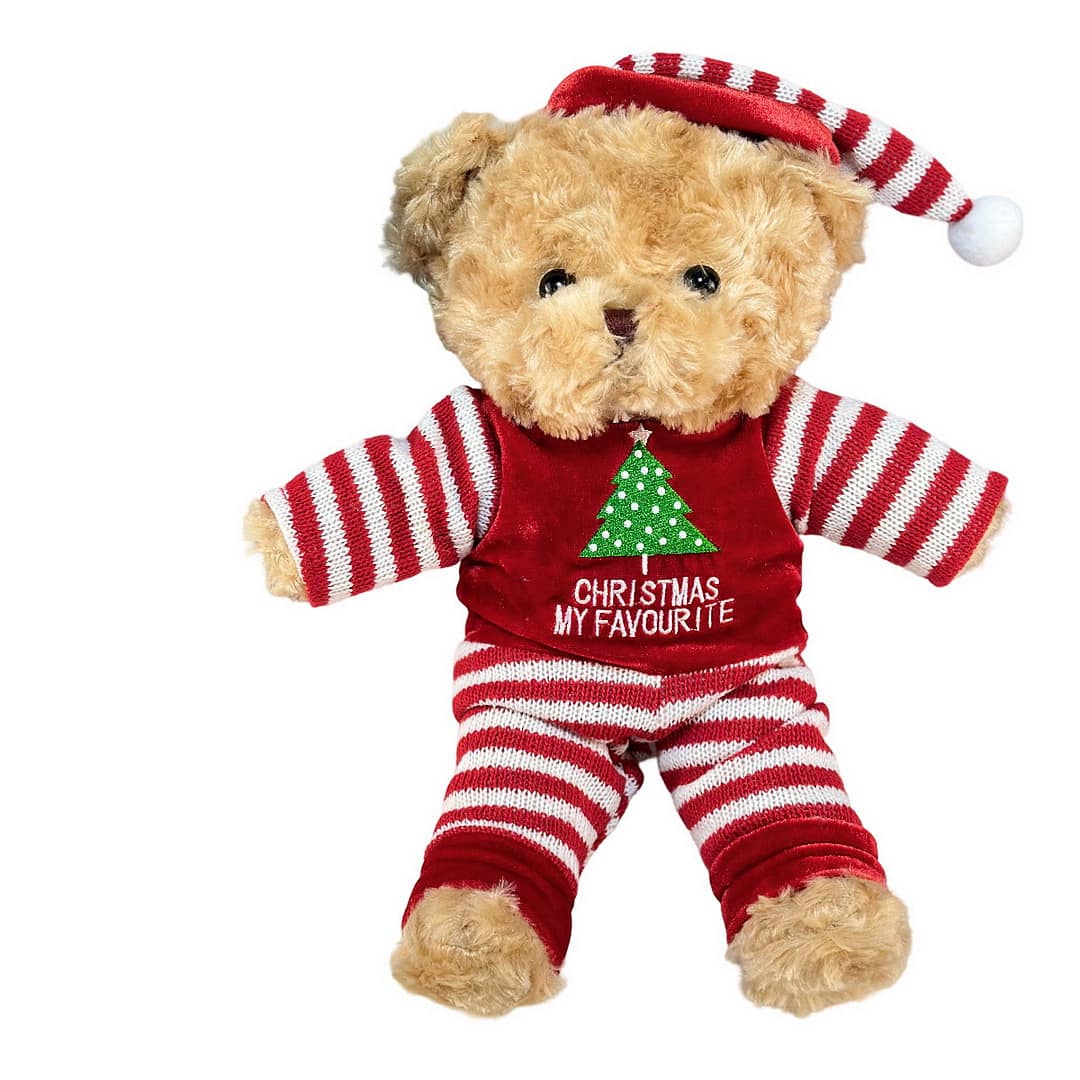 Plush Doll Christmas Anniversary Doll Santa Claus Teddy Bear Christmas ...