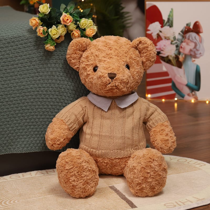Cuddle up with our Teddy Bear in a Knitted Sweater – Perfect for Cozy ...